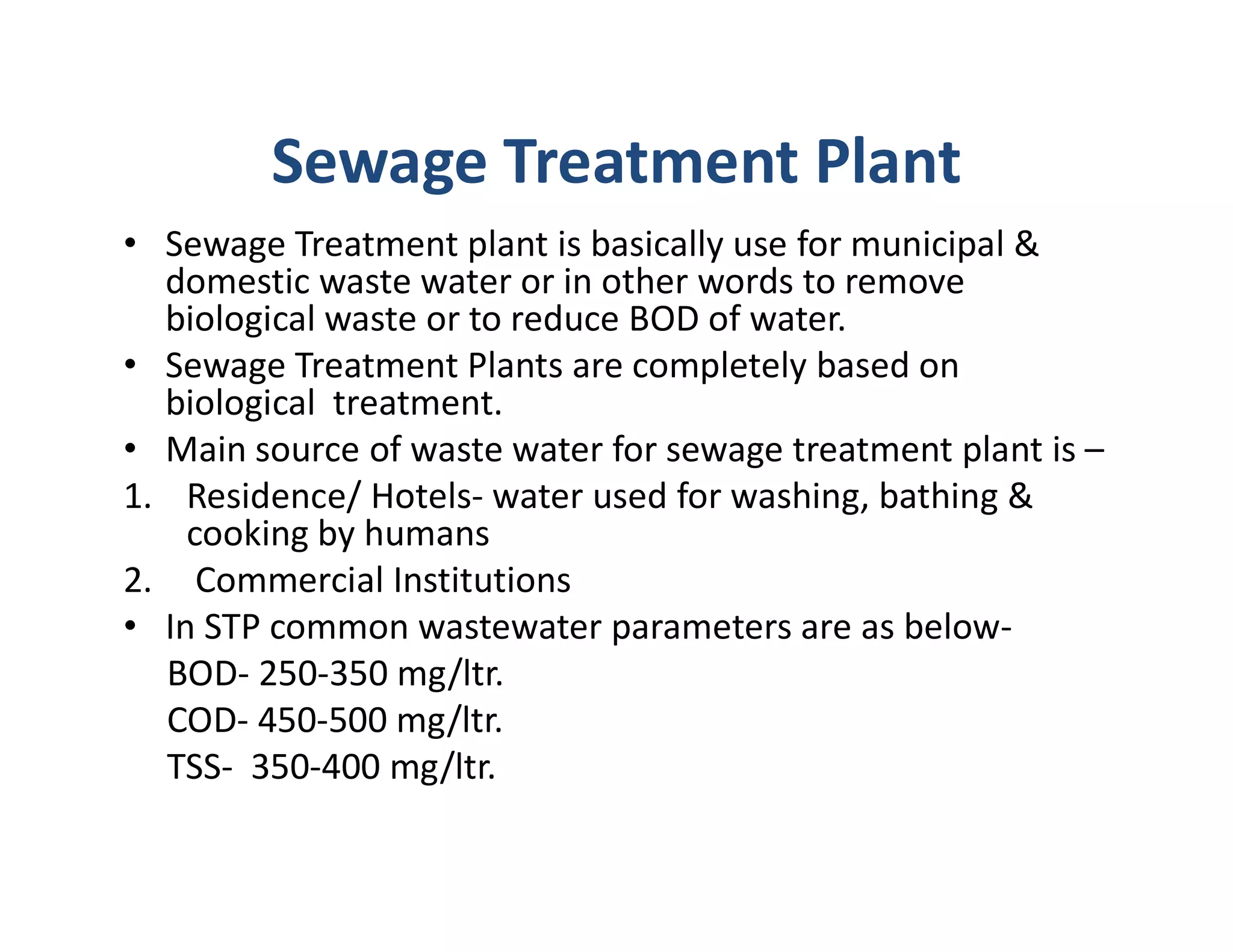 Presentation on wastewater treatment plant | PDF