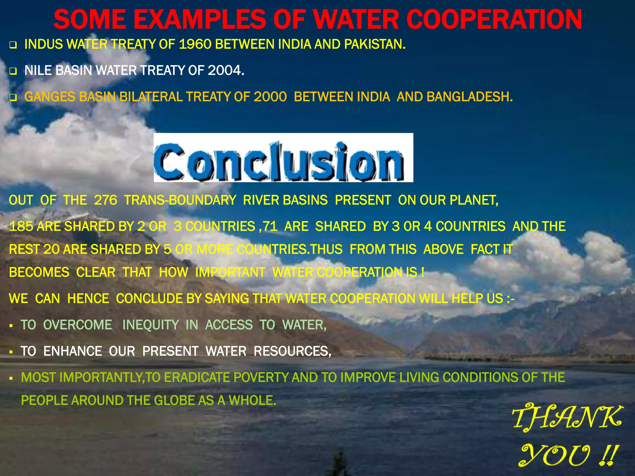 Presentation on water cooperation | PPTX