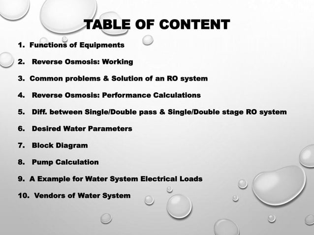 Presentation on water system | PPTX