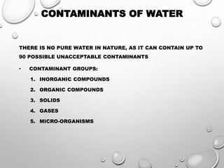Presentation on water system | PPTX