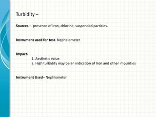 Presentation on water testing | PPS