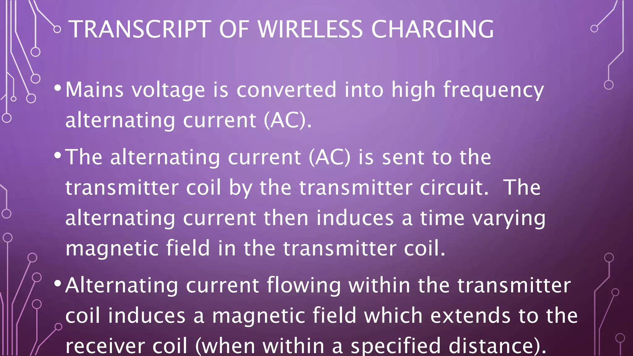 Presentation on wireless charging | PPTX