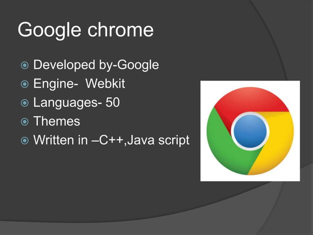 Presentation on web browser | PPTX | Browsers | Computer Software and Applications