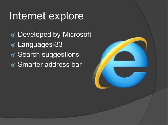 Presentation on web browser | PPTX | Browsers | Computer Software and Applications