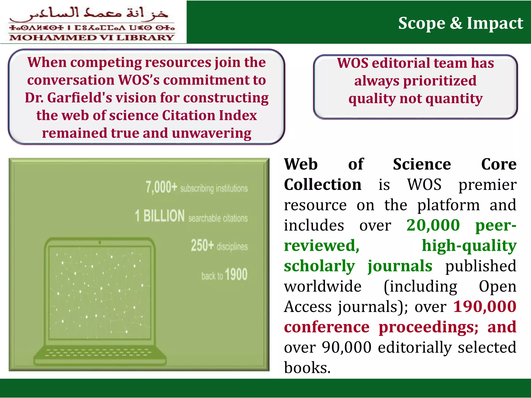 Presentation on web of science m.vi.library | PDF