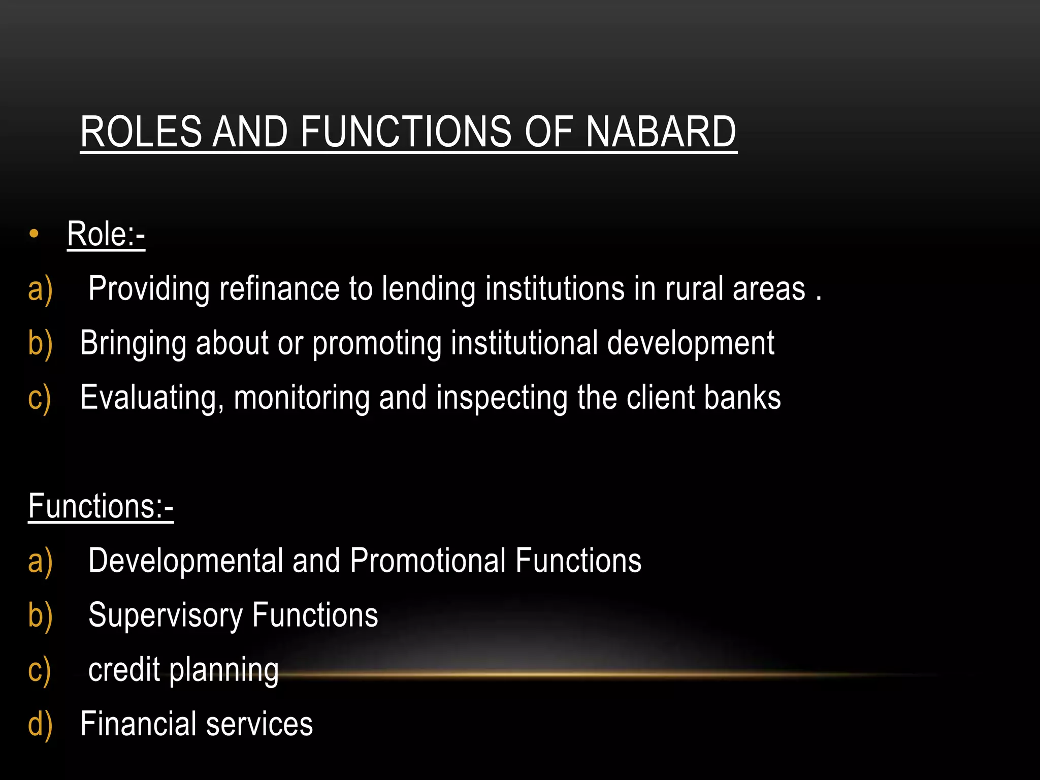 Presentation on NABARD & SIDBI | PPTX