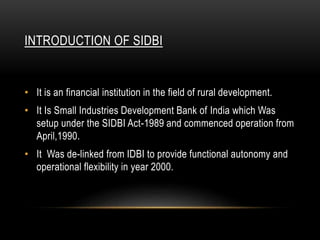 Presentation on NABARD & SIDBI | PPTX