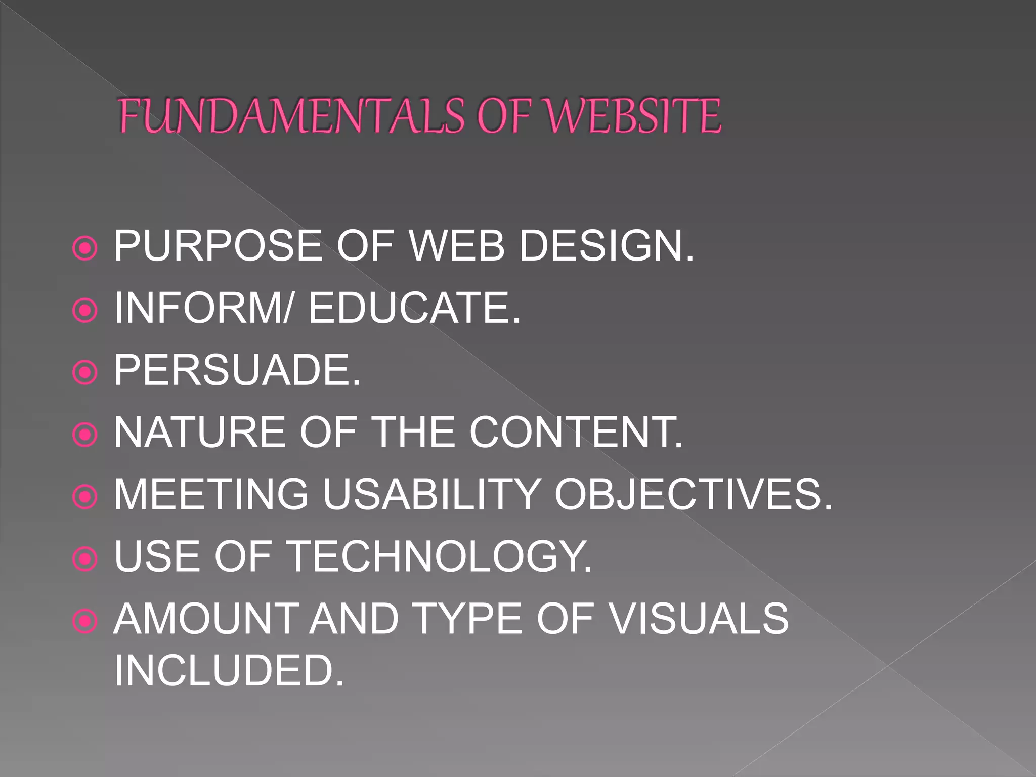 Presentation on website development | PPT
