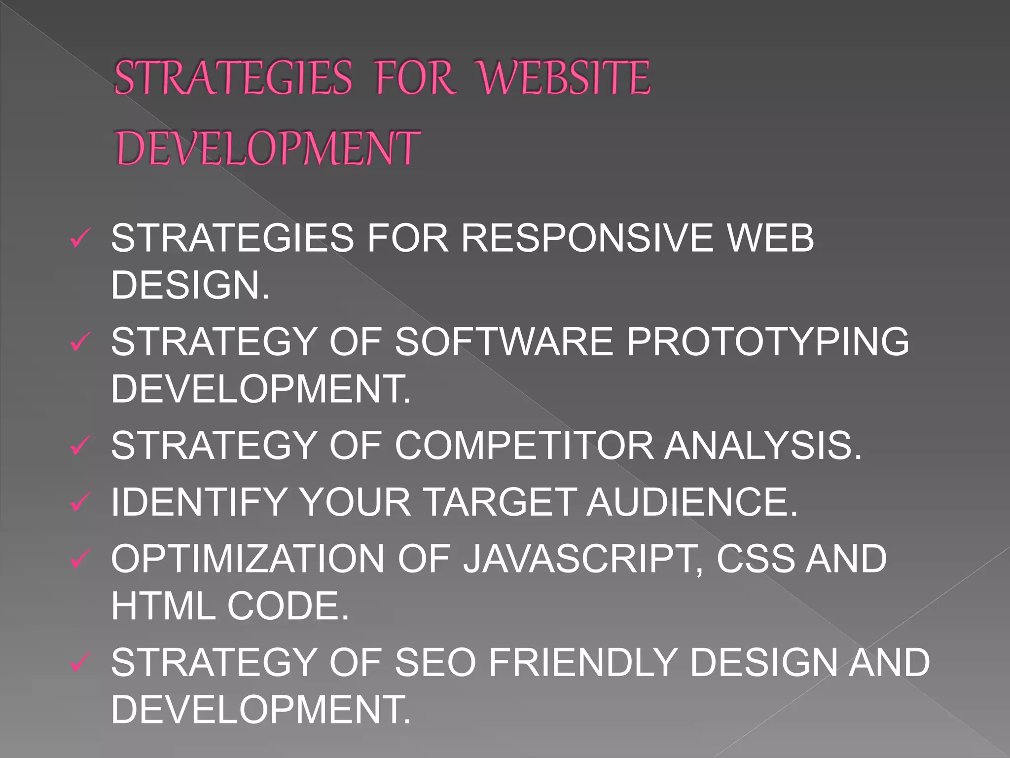 Presentation on website development | PPT