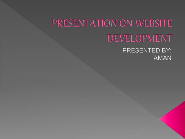 Presentation on website development | PPT