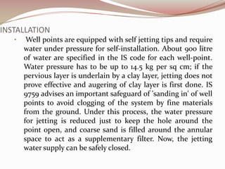 Presentation on well point system | PPTX