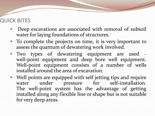 Presentation on well point system | PPTX | Civil Engineering Industry ...