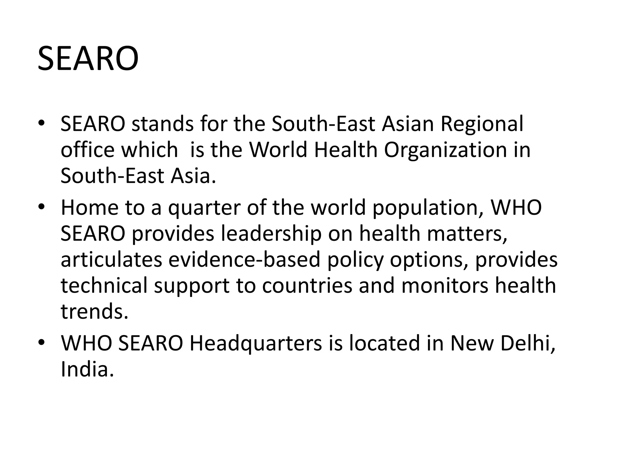 WHO (World Health Organization) | PPTX