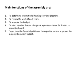 WHO (World Health Organization) | PPTX