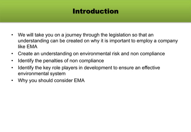 Presentation on why ema is needed | PPT