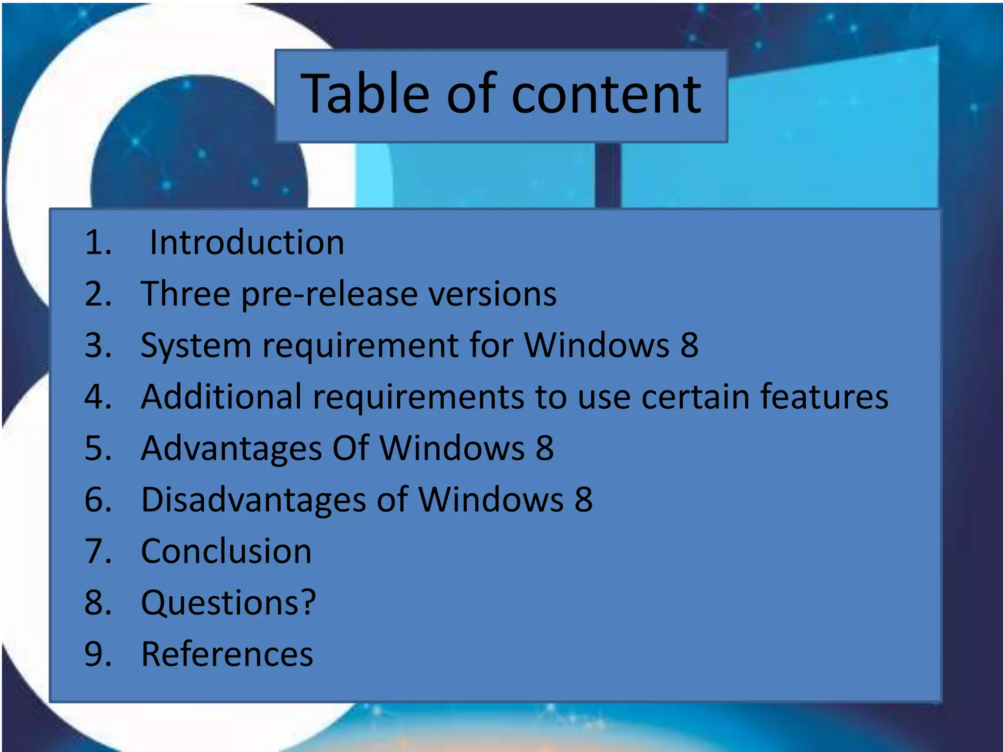 Presentation on windows 8 | PPT