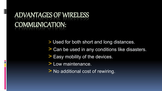 Presentation on wireless communication | PPT