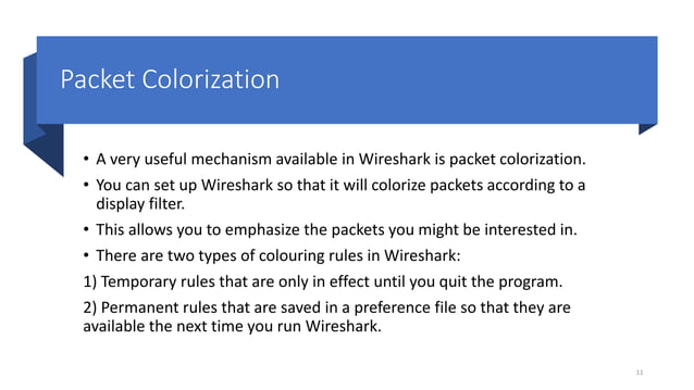 Presentation on wireshark | PPTX | Computer Networking | Computing