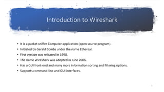 Presentation on wireshark | PPTX