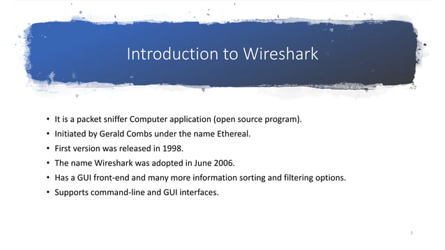 Presentation on wireshark | PPTX | Computer Networking | Computing