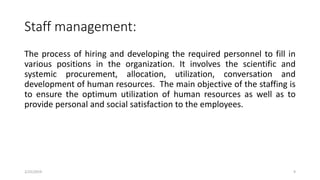 Presentation on work flow and staff management | PPTX