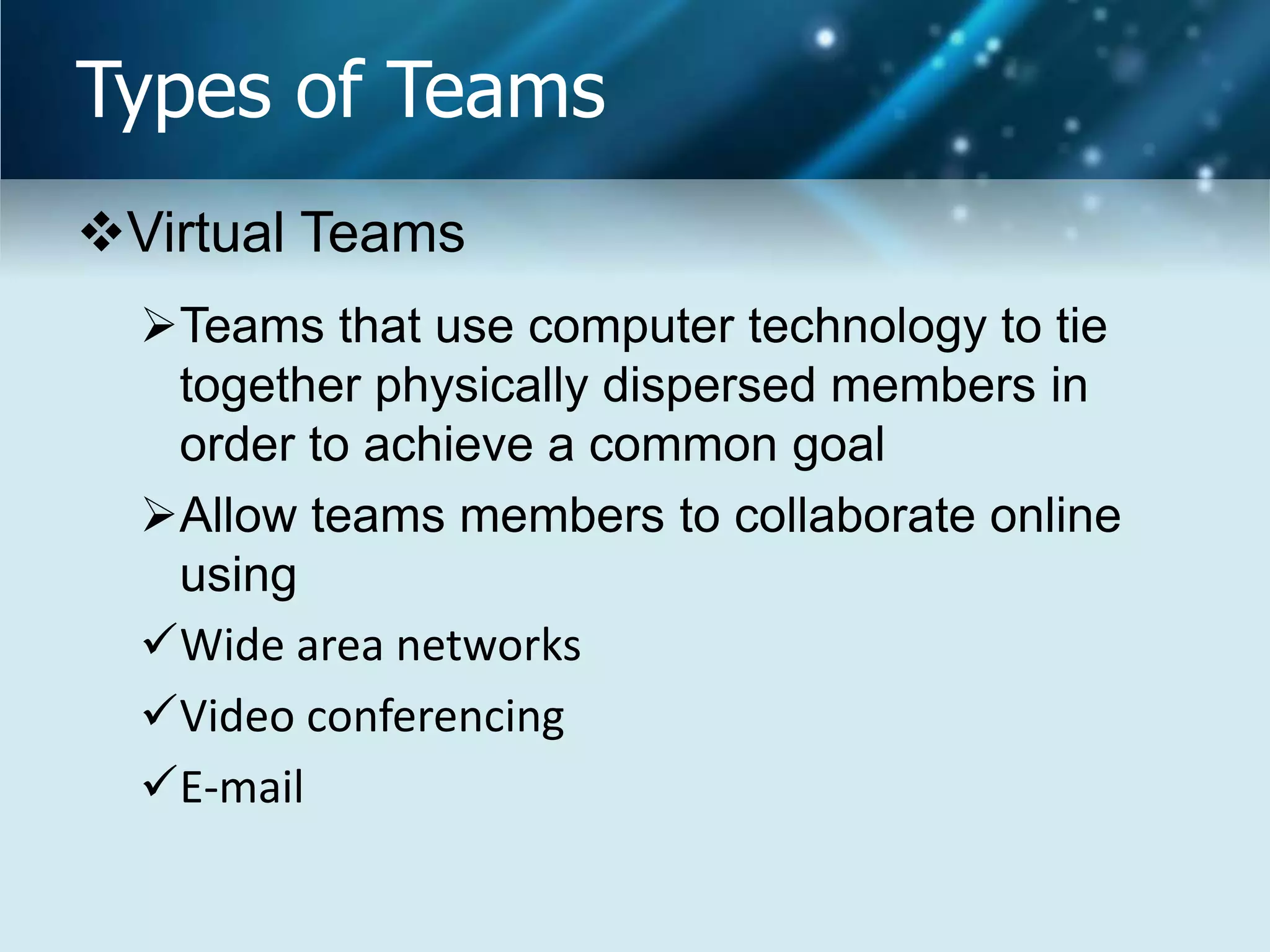 Presentation on workgroups and teams | PPTX