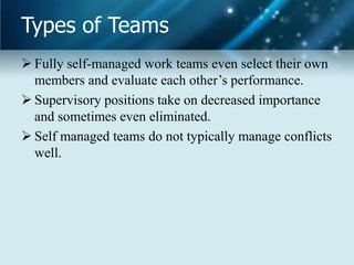 Presentation on workgroups and teams | PPTX