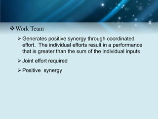 Presentation on workgroups and teams | PPTX