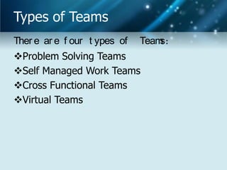 Presentation on workgroups and teams | PPTX