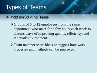 Presentation on workgroups and teams | PPTX