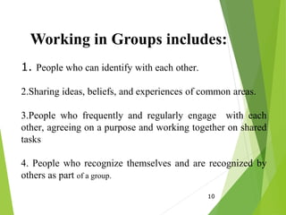 Presentation on Working in groups and Interpersonal Skills Final for ...