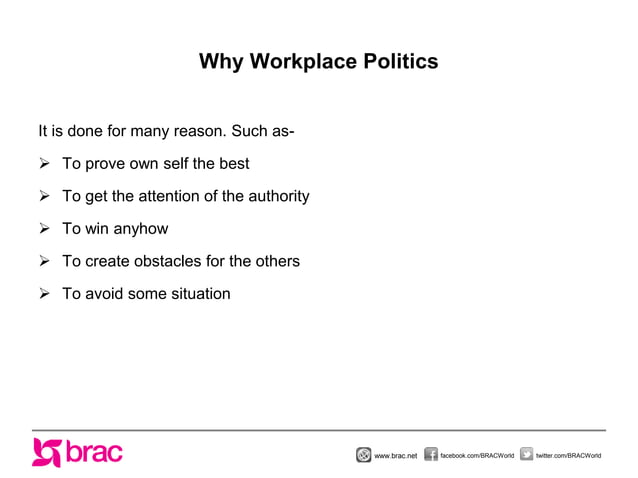 Presentation on Workplace Politics.ppt.. | PPT