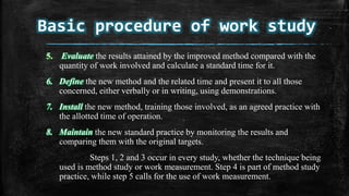 Presentation on work study | PPTX