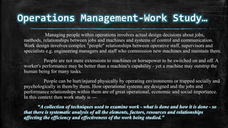 Presentation on work study | PPTX