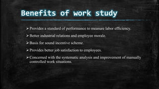 Presentation on work study | PPTX