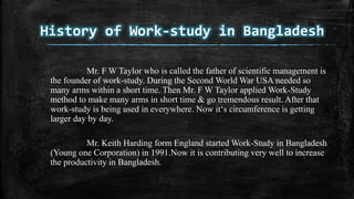 Presentation on work study | PPTX