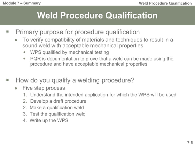 Presentation on wpqr wps asme_ix | PDF | Chemistry | Science