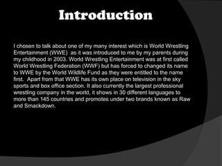 Presentation on WWE | PPT