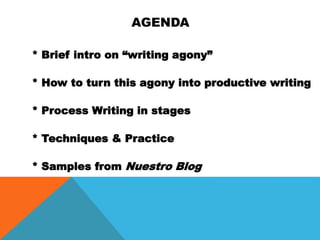 Facing Our Fear of Writing | PPTX