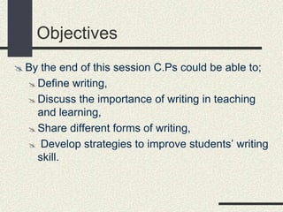 Presentation on writing skills | PPT