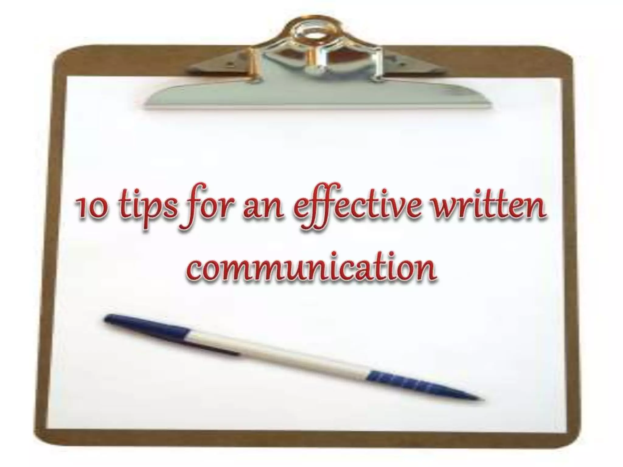 Presentation on written communication | PPTX