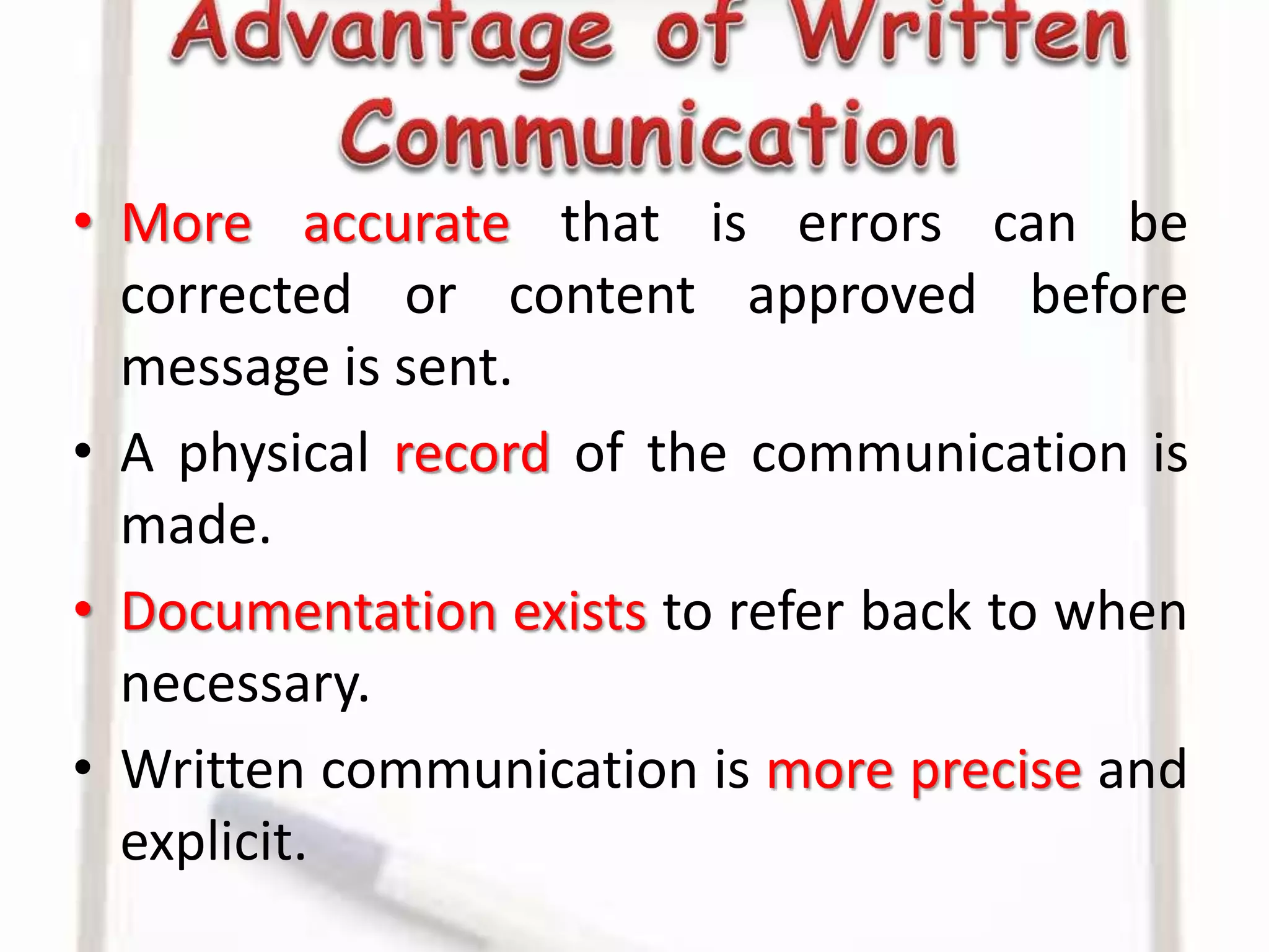 Presentation on written communication | PPTX