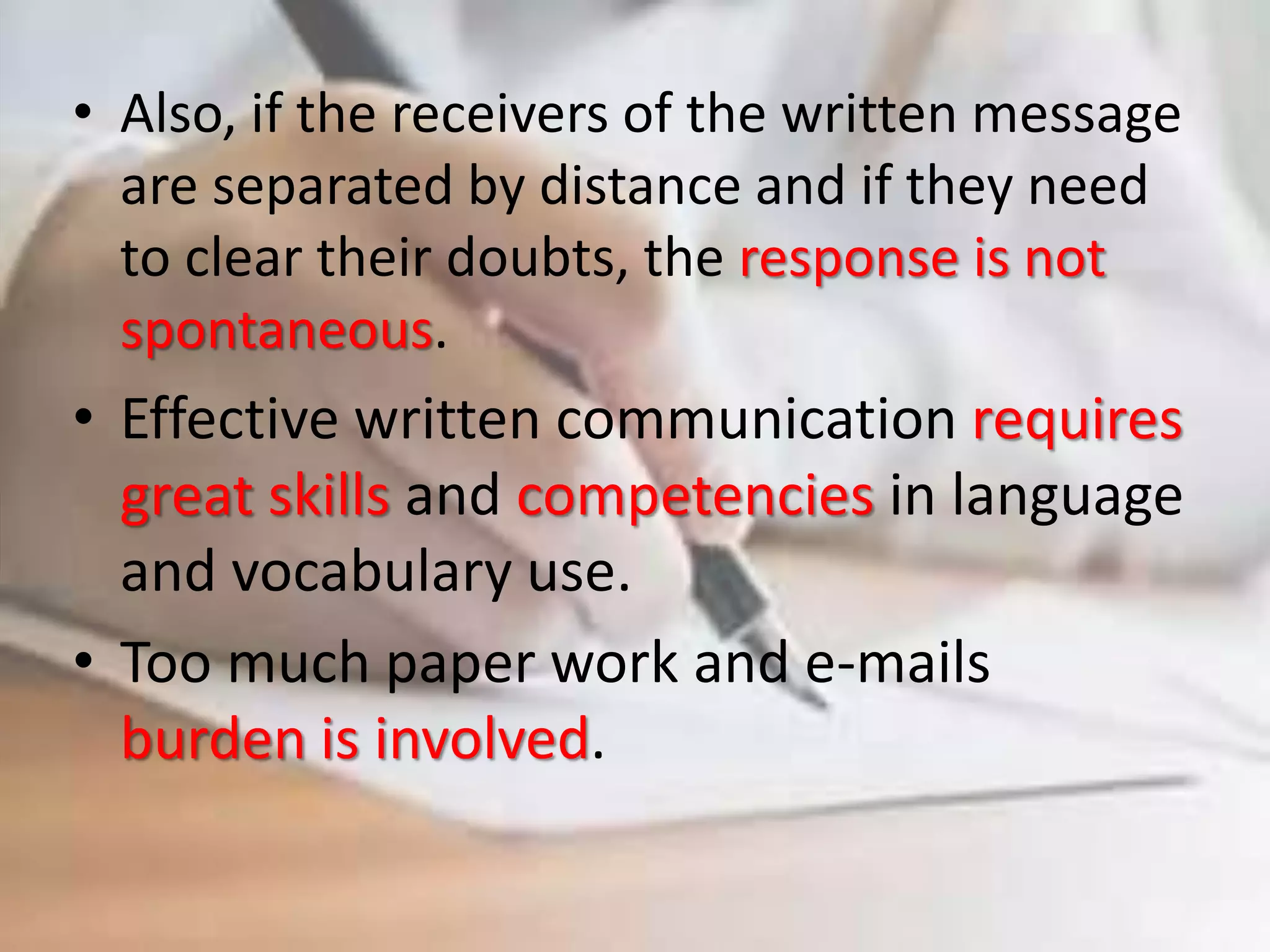 Presentation on written communication | PPTX