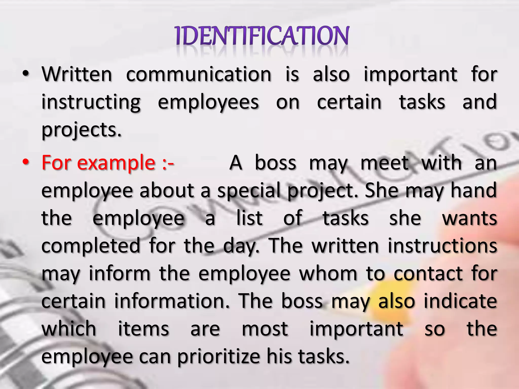 Presentation on written communication | PPTX