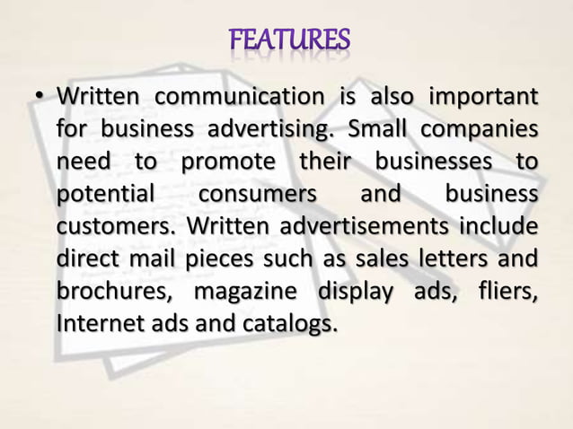 Presentation on written communication | PPTX