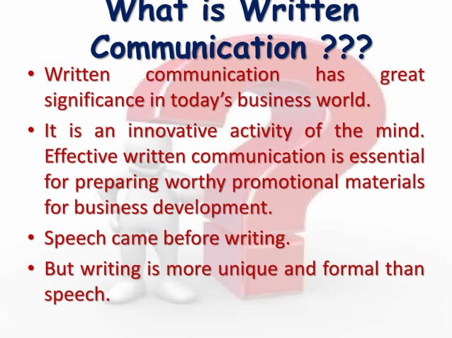 Presentation on written communication | PPTX