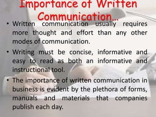 Presentation on written communication | PPTX