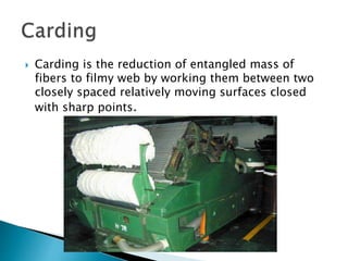 Presentation on yarn manufacturing | PPTX