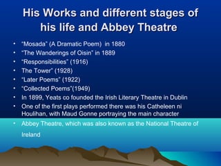 Presentation on W B Yeats | PPT