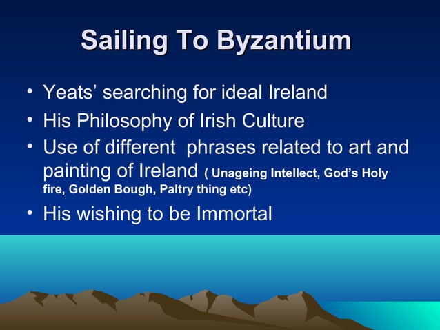 Presentation on W B Yeats | PPT